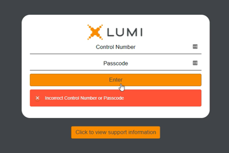 My Control Number Doesn't Work