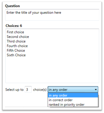 Setup Multiple Choice Question Type