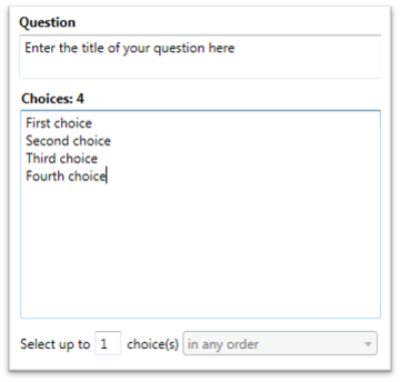Setup Multiple Choice Question Type